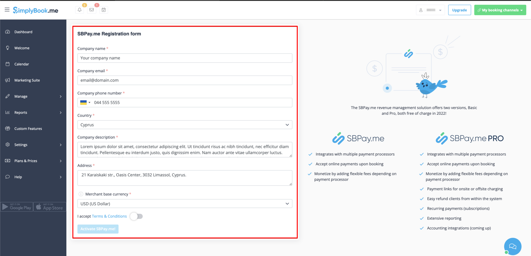 SBPay.me integration - SBPay.me integration