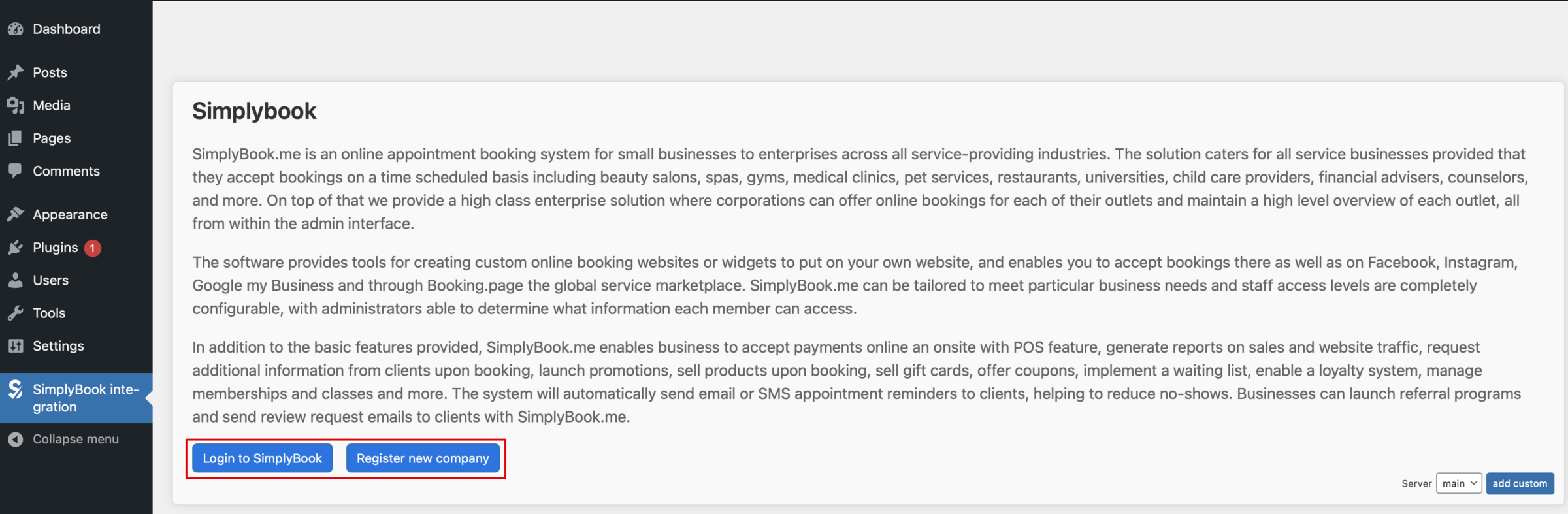 WordPress integration - WordPress plugin - SimplyBook.me