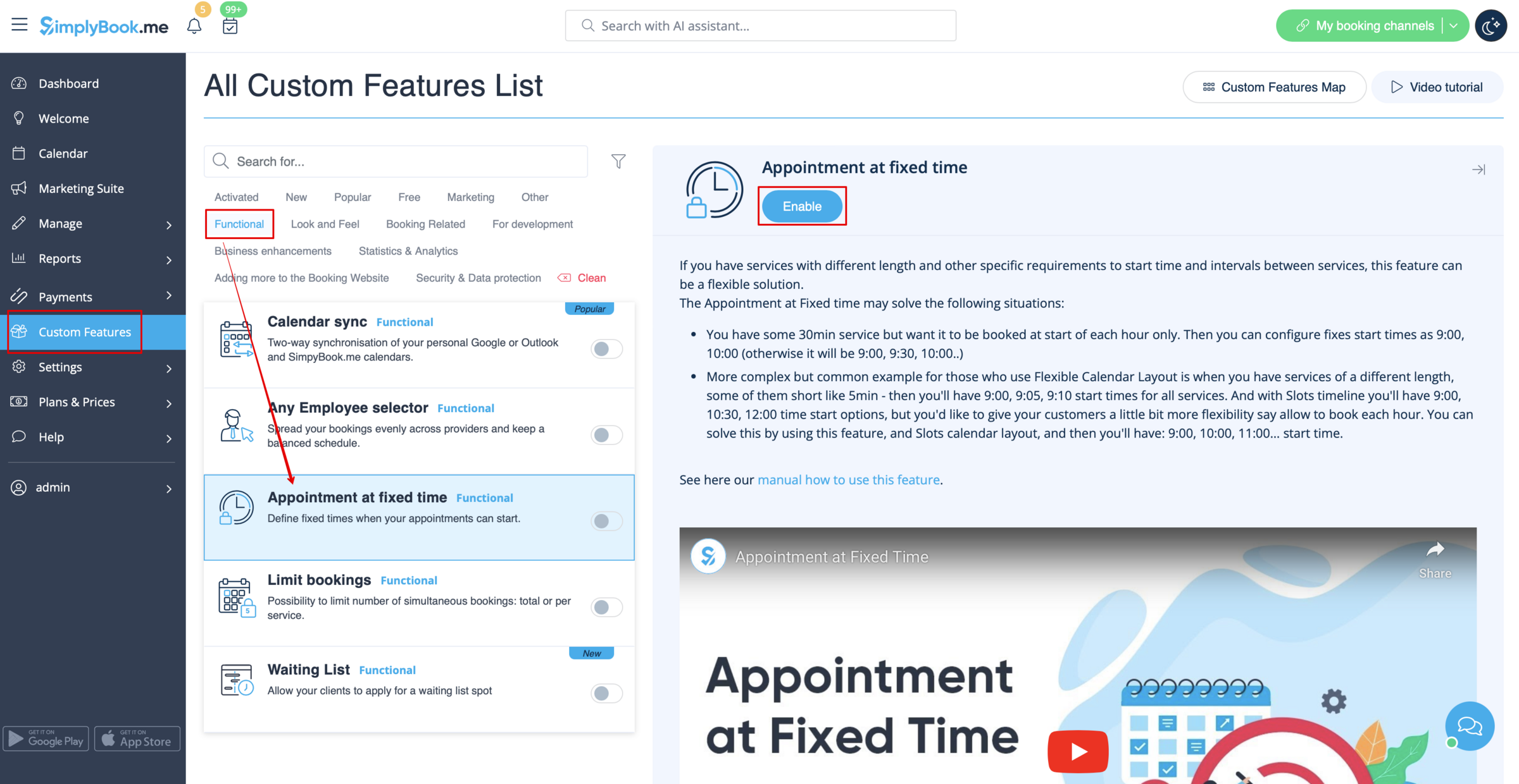 Appointment at Fixed Time custom feature - Appointment at Fixed Time ...