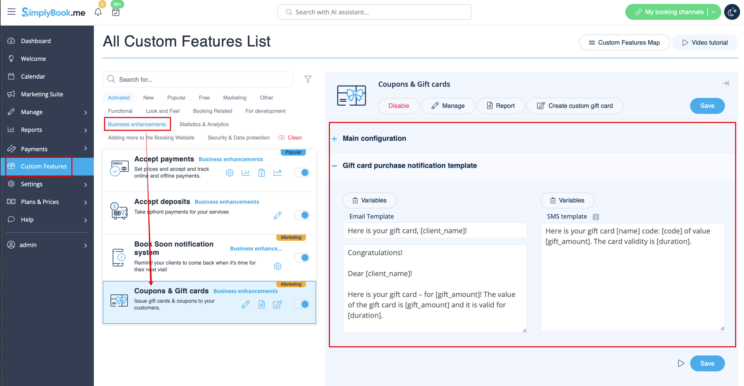 Adjusting notifications - Adjusting notifications - SimplyBook.me