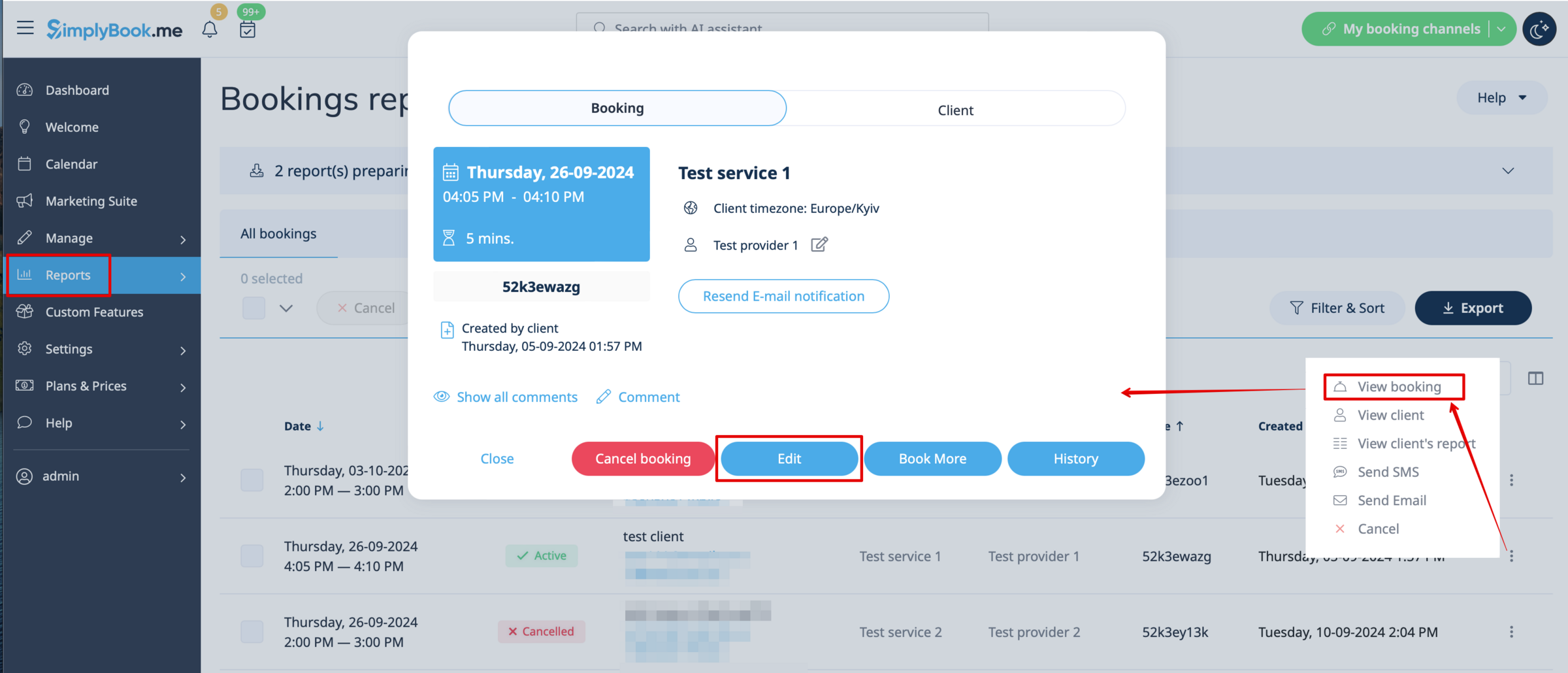 How to manage bookings - How to manage bookings - SimplyBook.me