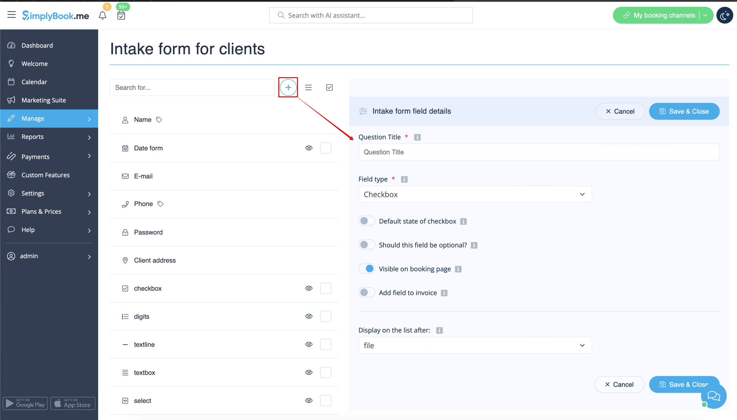Client Fields Custom Feature - Client Fields - SimplyBook.me